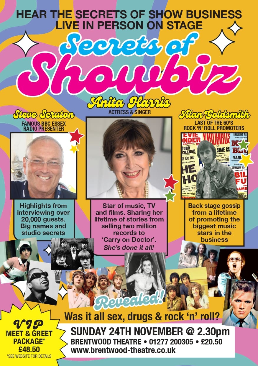 Secrets of Showbiz starring Anita Harris – Brentwood Theatre